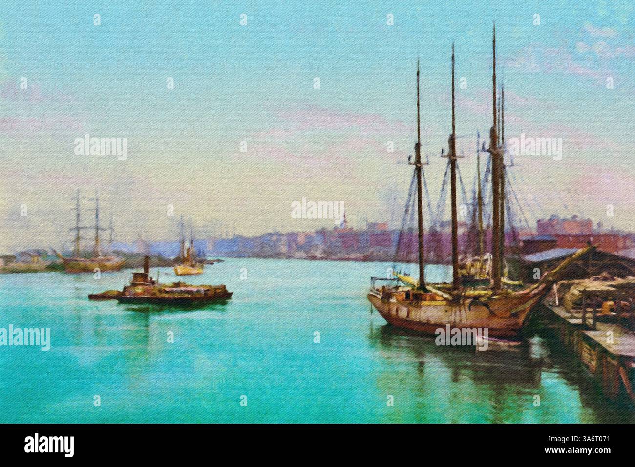 The Savannah River, Savannah, Chatham County, Georgia 1900 Stock Photo ...