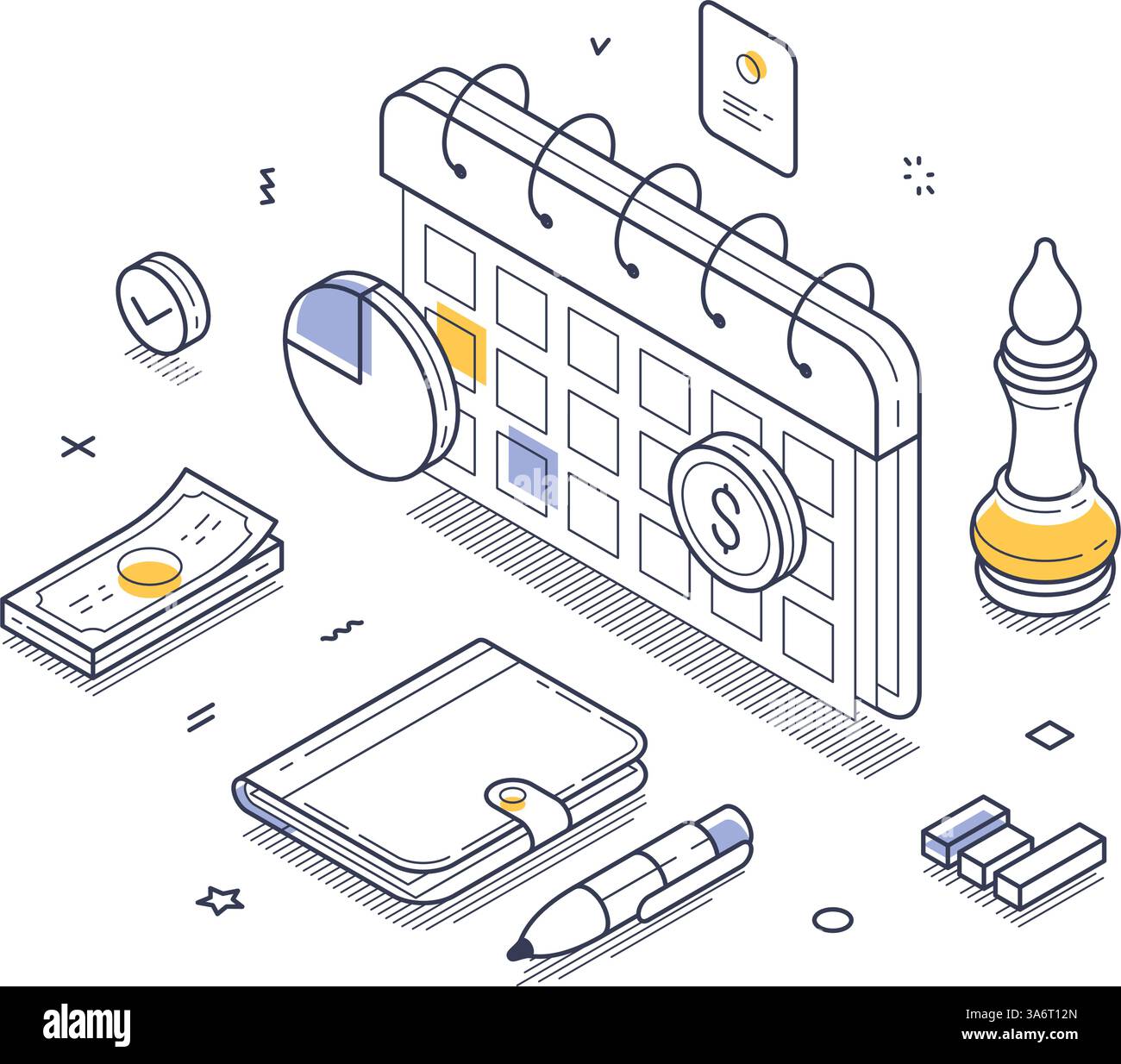 Business planning tools including a calendar, budget sheets, and ...