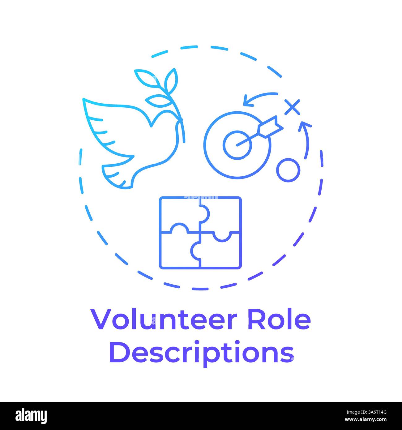 Volunteer reporting blue gradient concept icon Stock Vector Image & Art ...