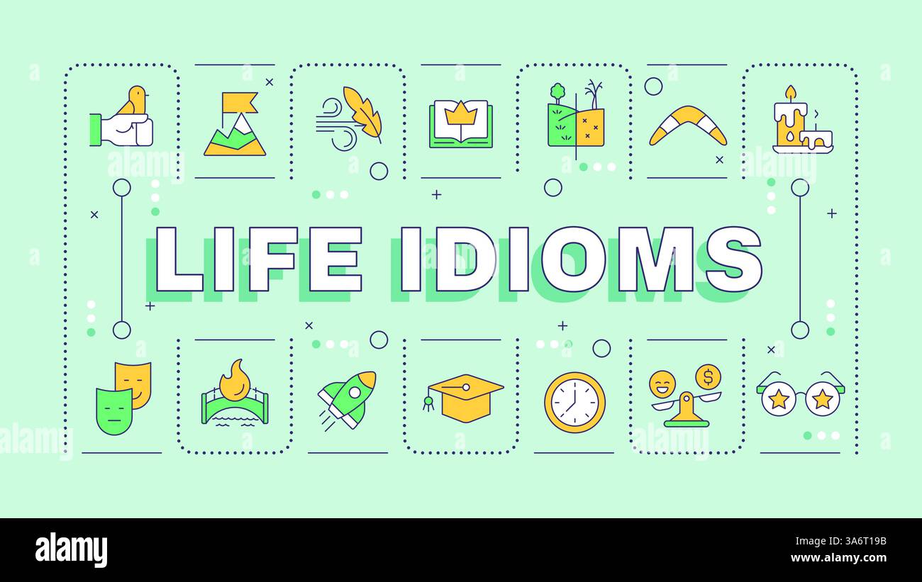 Life idioms green word concept Stock Vector Image & Art - Alamy