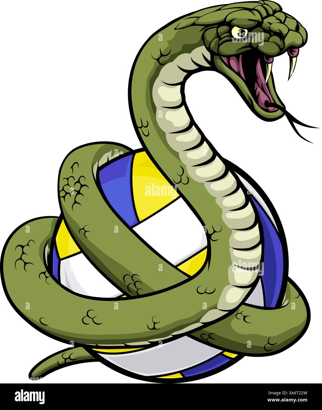 Snake Volleyball Ball Mascot Stock Vector Image & Art - Alamy
