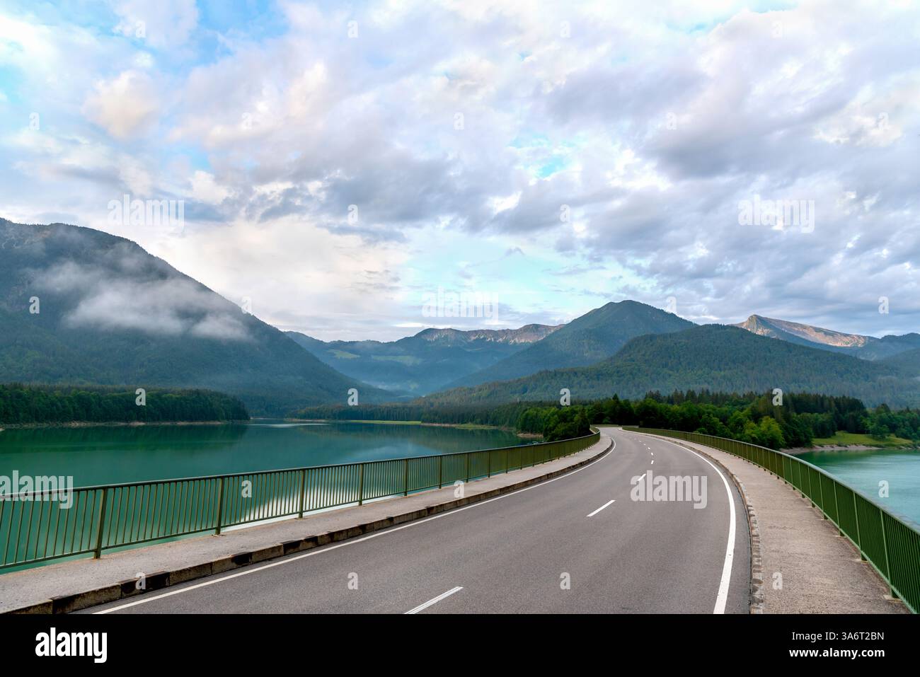 Alpine scenery winding bridge hi-res stock photography and images - Alamy