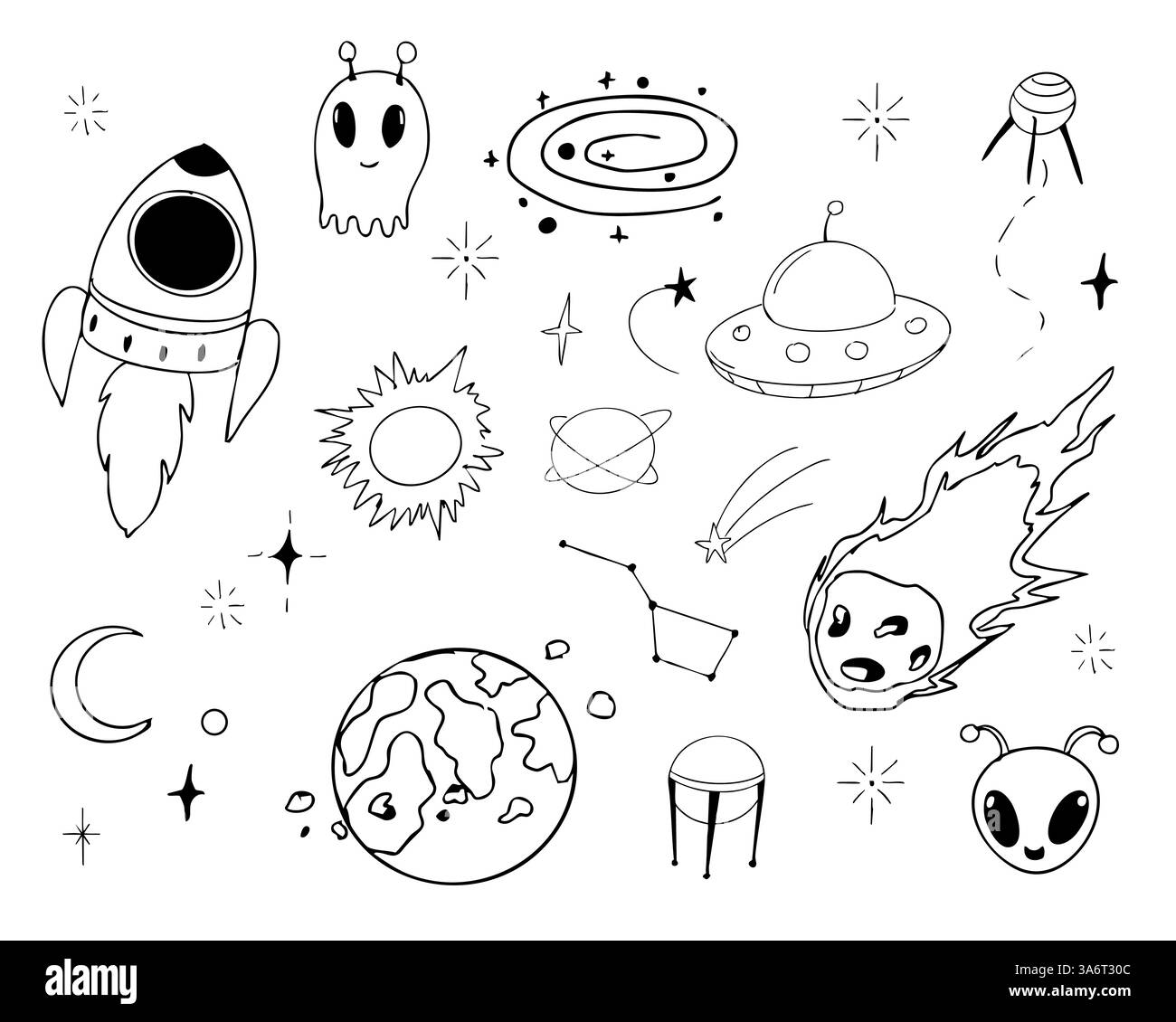 Sketch solar system hand hi-res stock photography and images - Alamy