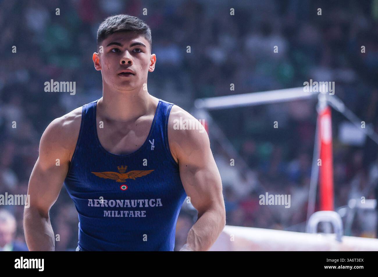 Desio, Italy. 26th Mar, 2025. Yumin Abbadini of Areonautica Militare seen during Artistic ...