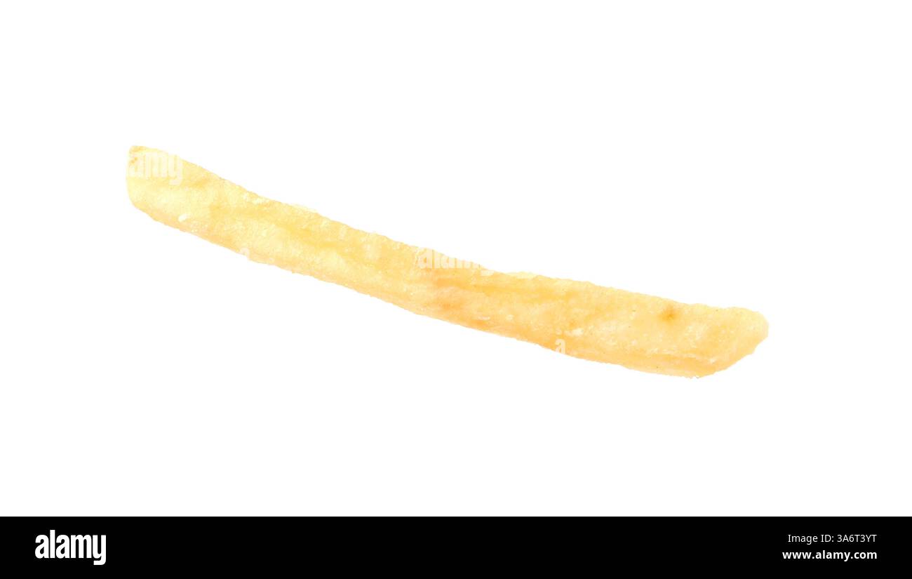 One delicious French fry isolated on white Stock Photo - Alamy