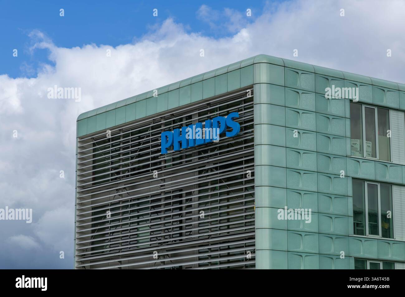 Philips logo on a building at the High tech campus in Eindhoven Stock ...