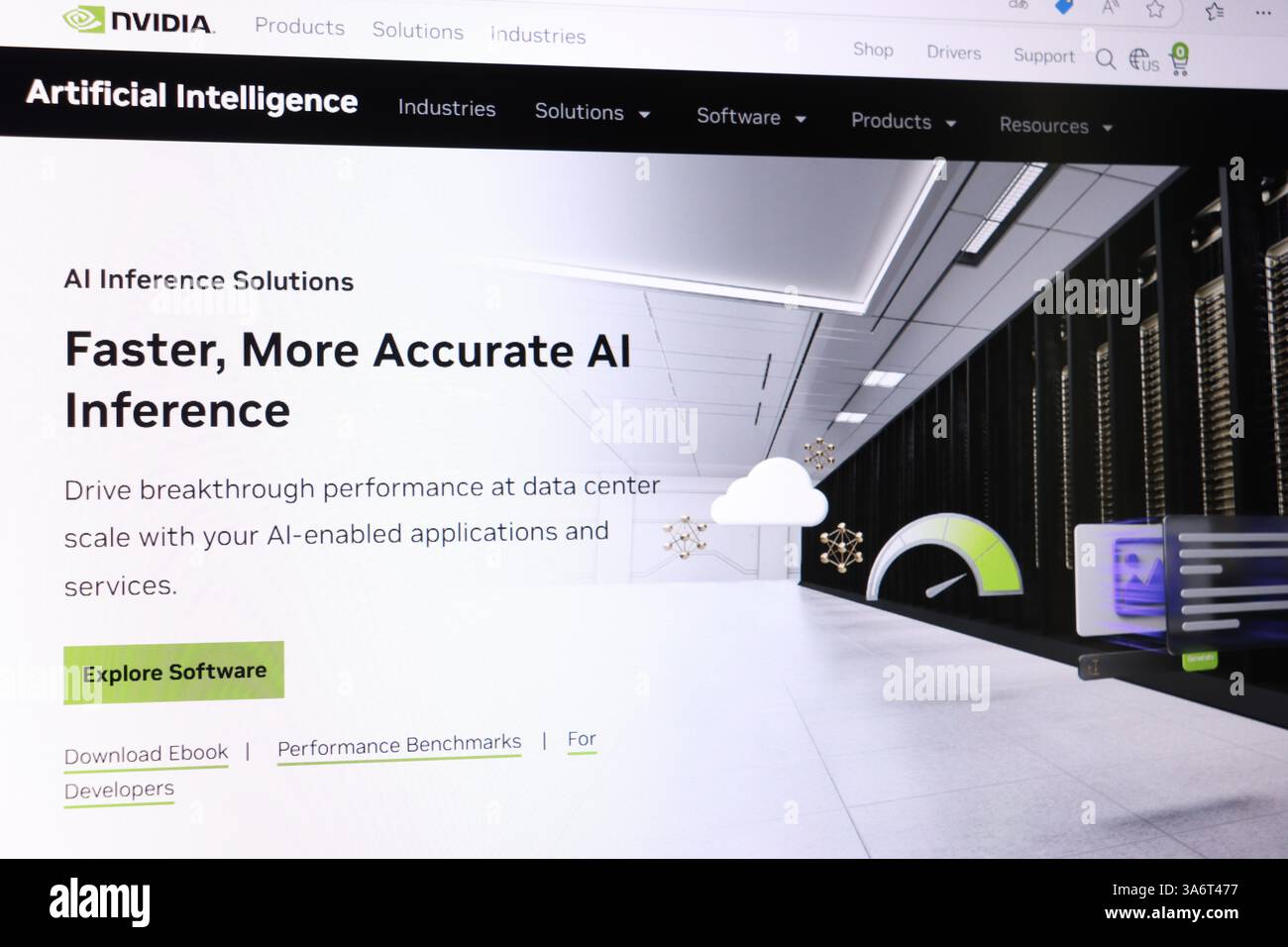 Ai inference solutions for enhanced data center performance Stock Photo ...