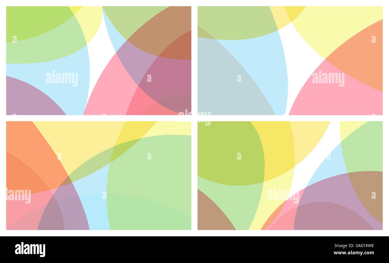 Abstract background with translucent overlapping coloured shapes. Modern design. 3d vector ...