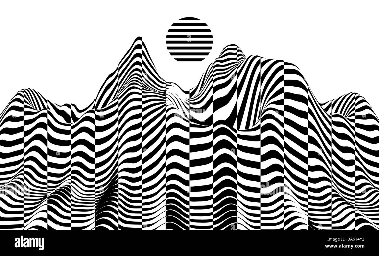 Futuristic illusion Black and White Stock Photos & Images - Alamy