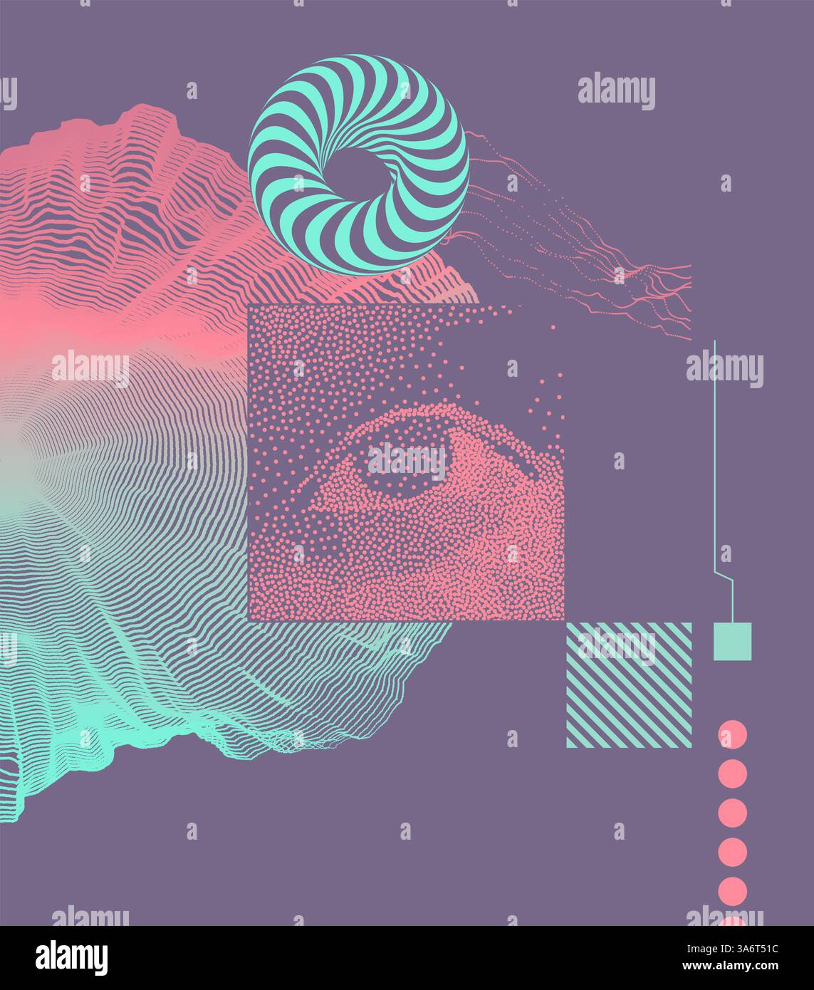 Eye. Digital vision. Security technology and surveillance. Innovative ...