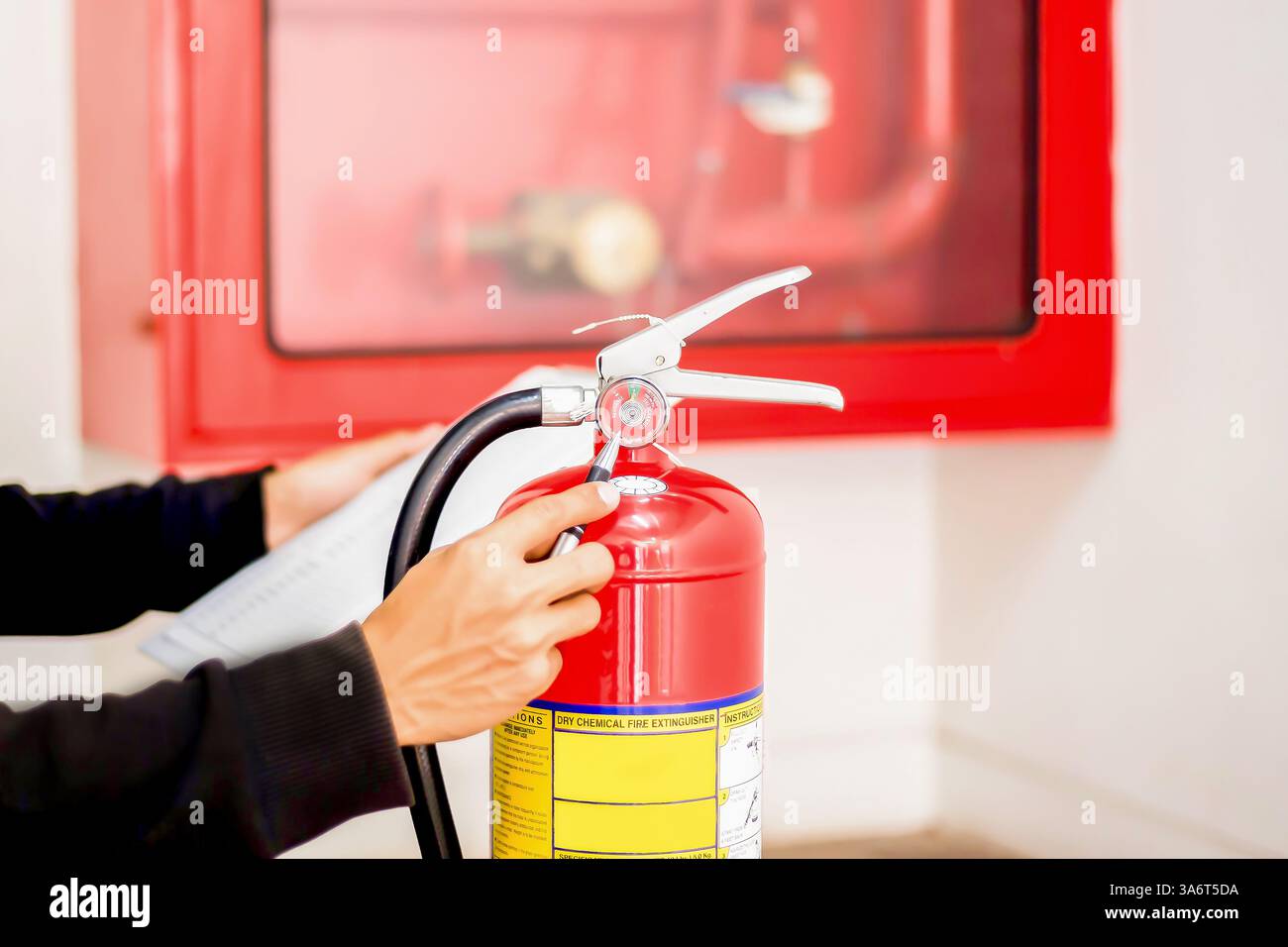 Engineer checking Industrial fire control system,Fire Alarm controller ...