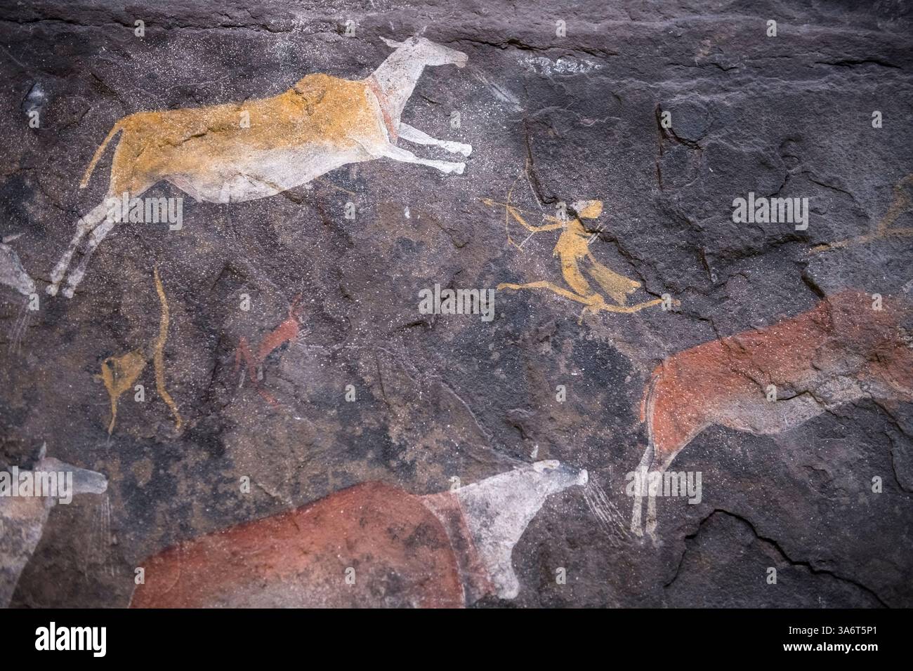 Detail of a hunter in Linton Panel B at the Iziko South African Museum ...