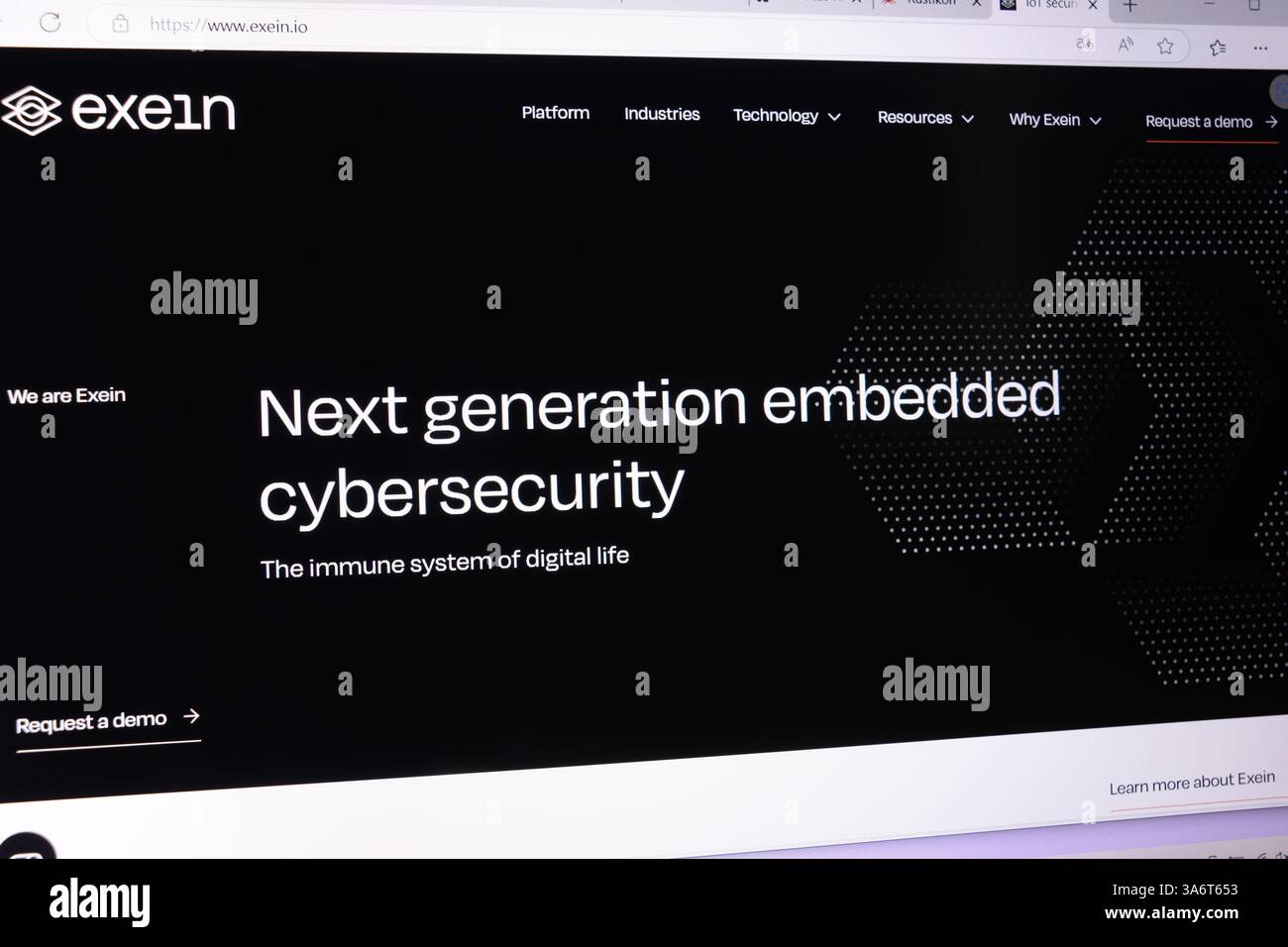 Next generation embedded cybersecurity website interface with tech focus Stock Photo - Alamy