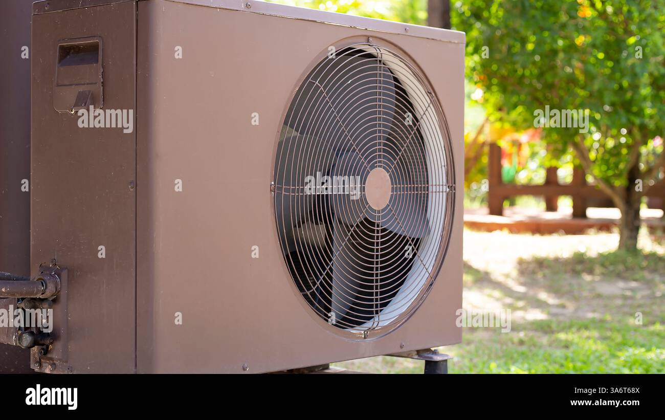 Air condition outdoor unit compressor install outside the house ...