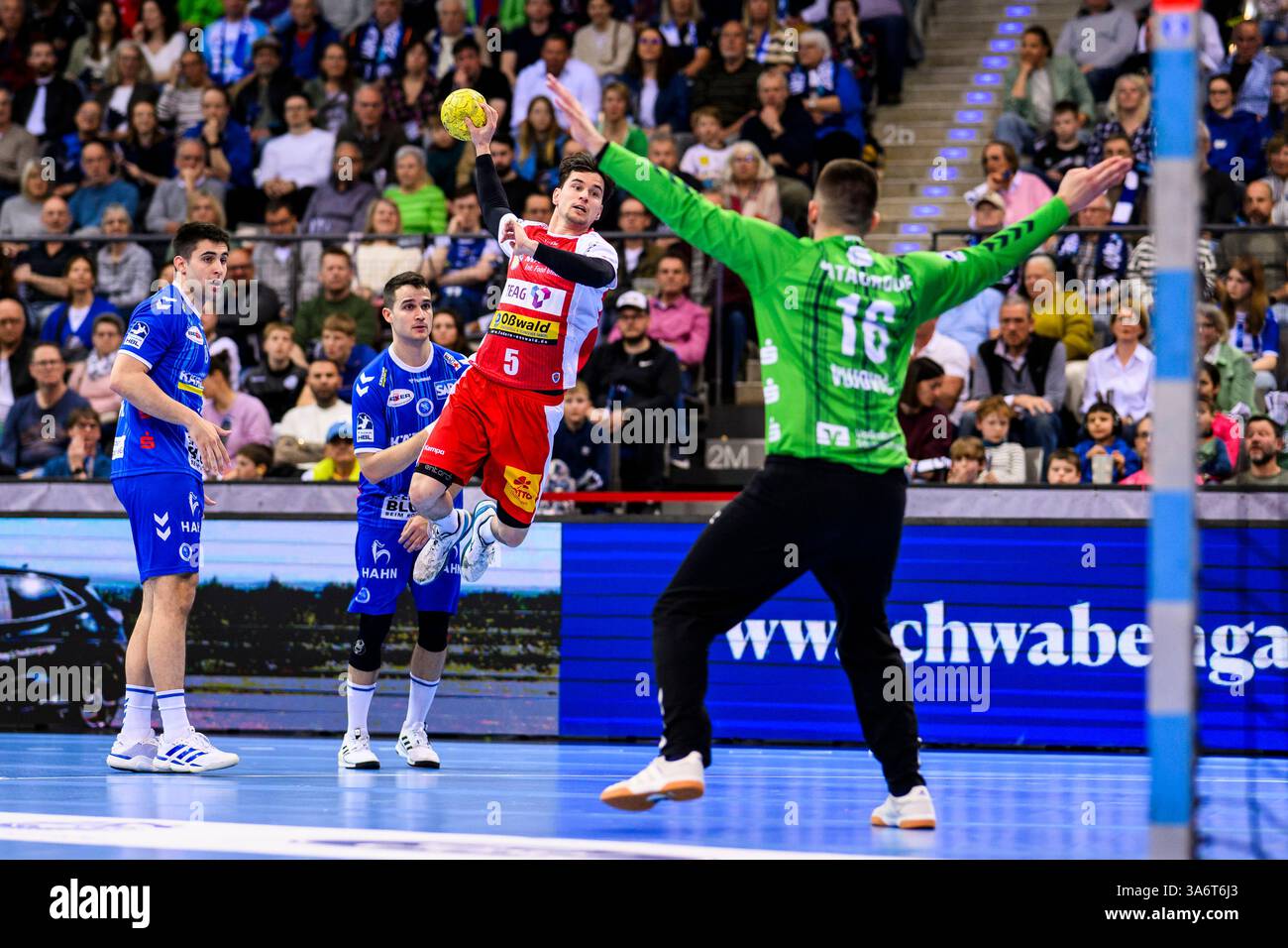 Stuttgart, Germany. 23rd Mar, 2025. Handball: 1st Bundesliga, men, 2024 ...