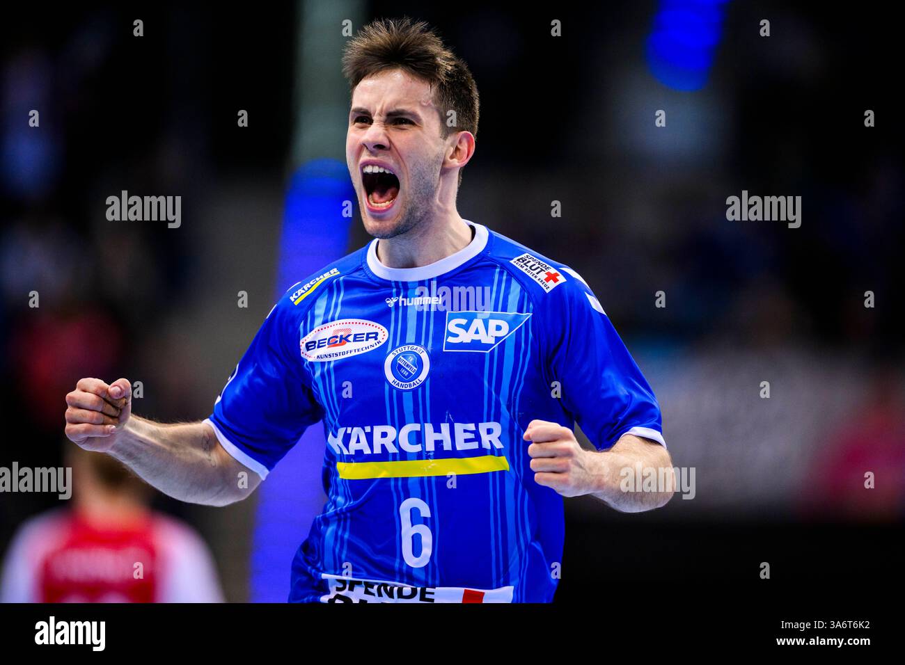 23 March 2025, Baden-Württemberg, Stuttgart: Handball: 1st Bundesliga ...