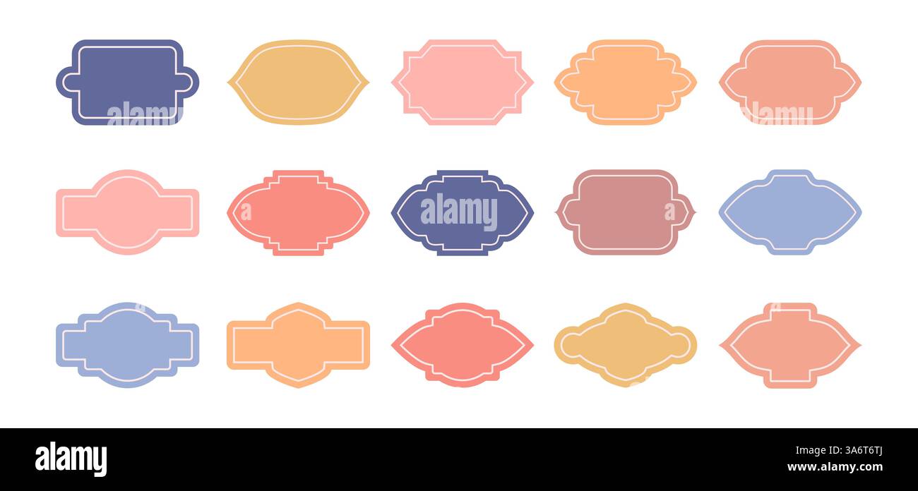 Abstract paper craft gift tags, old fashioned die cut knief cardboard ...