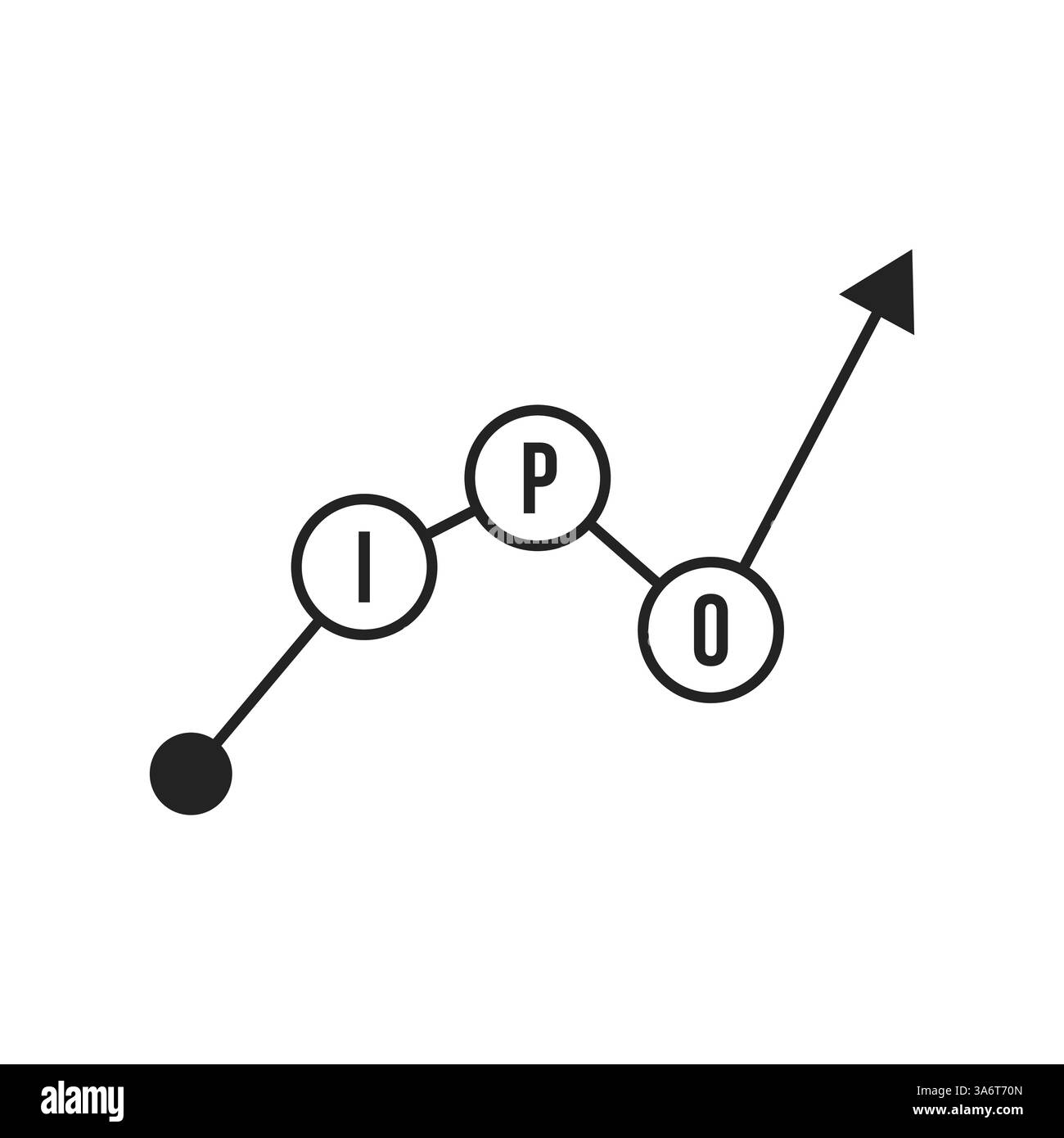 simple linear ipo market icon like growth Stock Vector Image & Art - Alamy