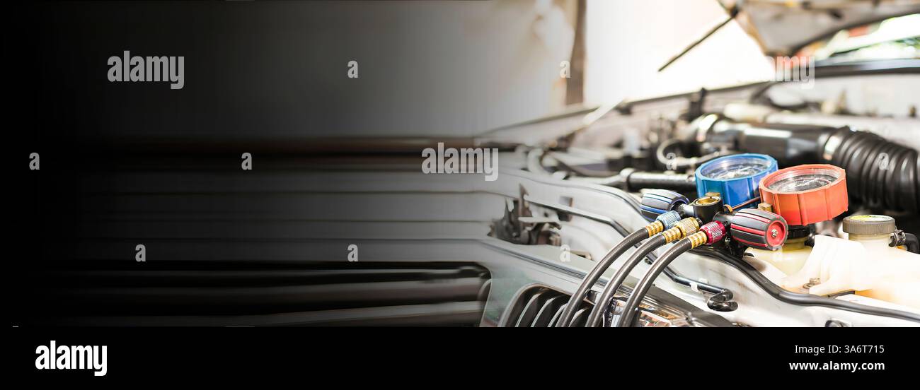 Car air conditioner check service, leak detection, fill refrigerant ...