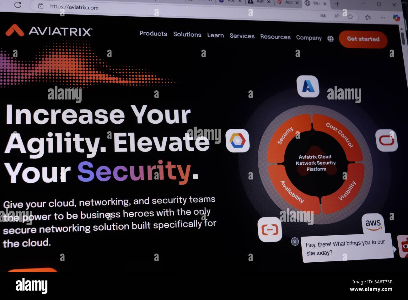 Aviatrix cloud network security platform website interface screenshot ...