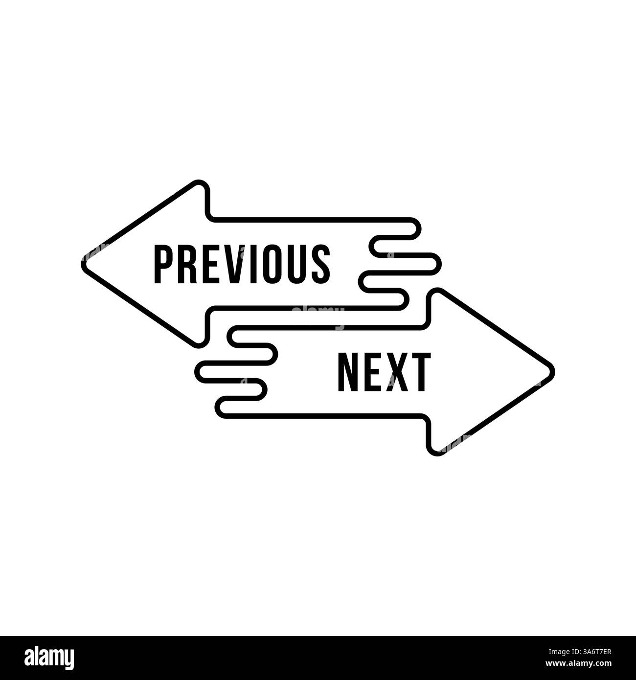 previous and next icon with thin line arrow Stock Vector Image & Art ...