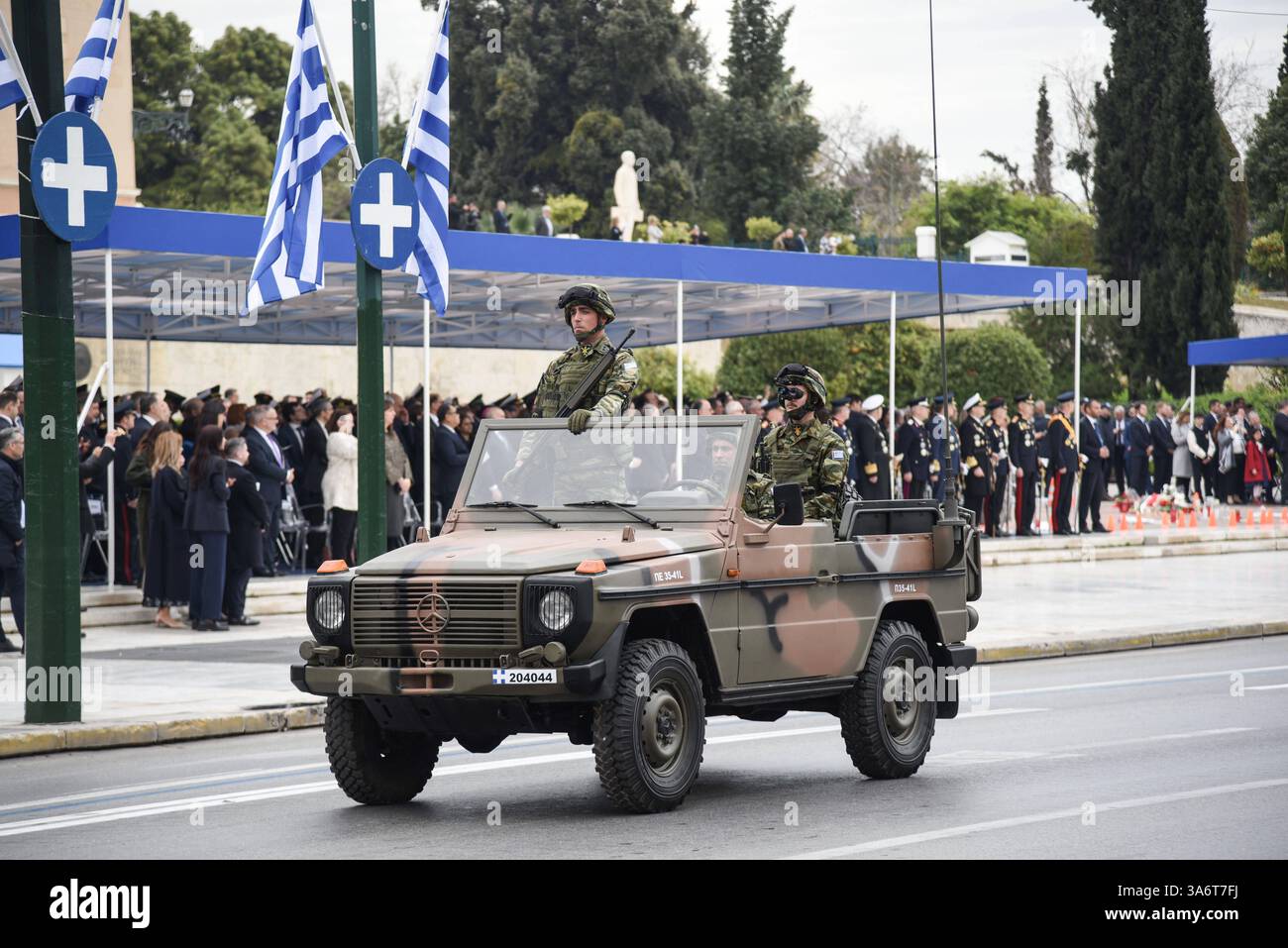 Greece: Military Parade in front of the Greek Parliament Building ...
