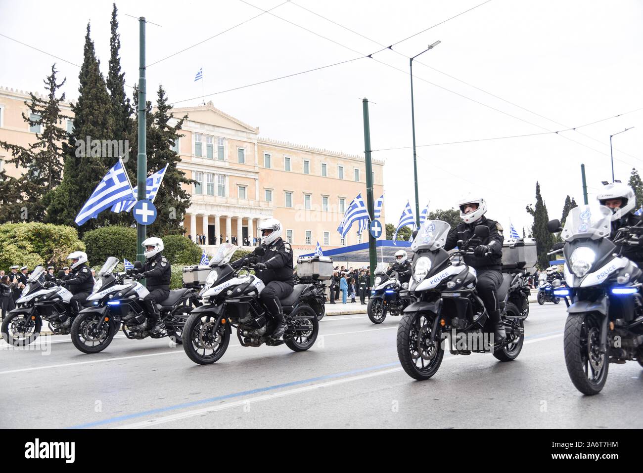 Greece: Military Parade in front of the Greek Parliament Building ...