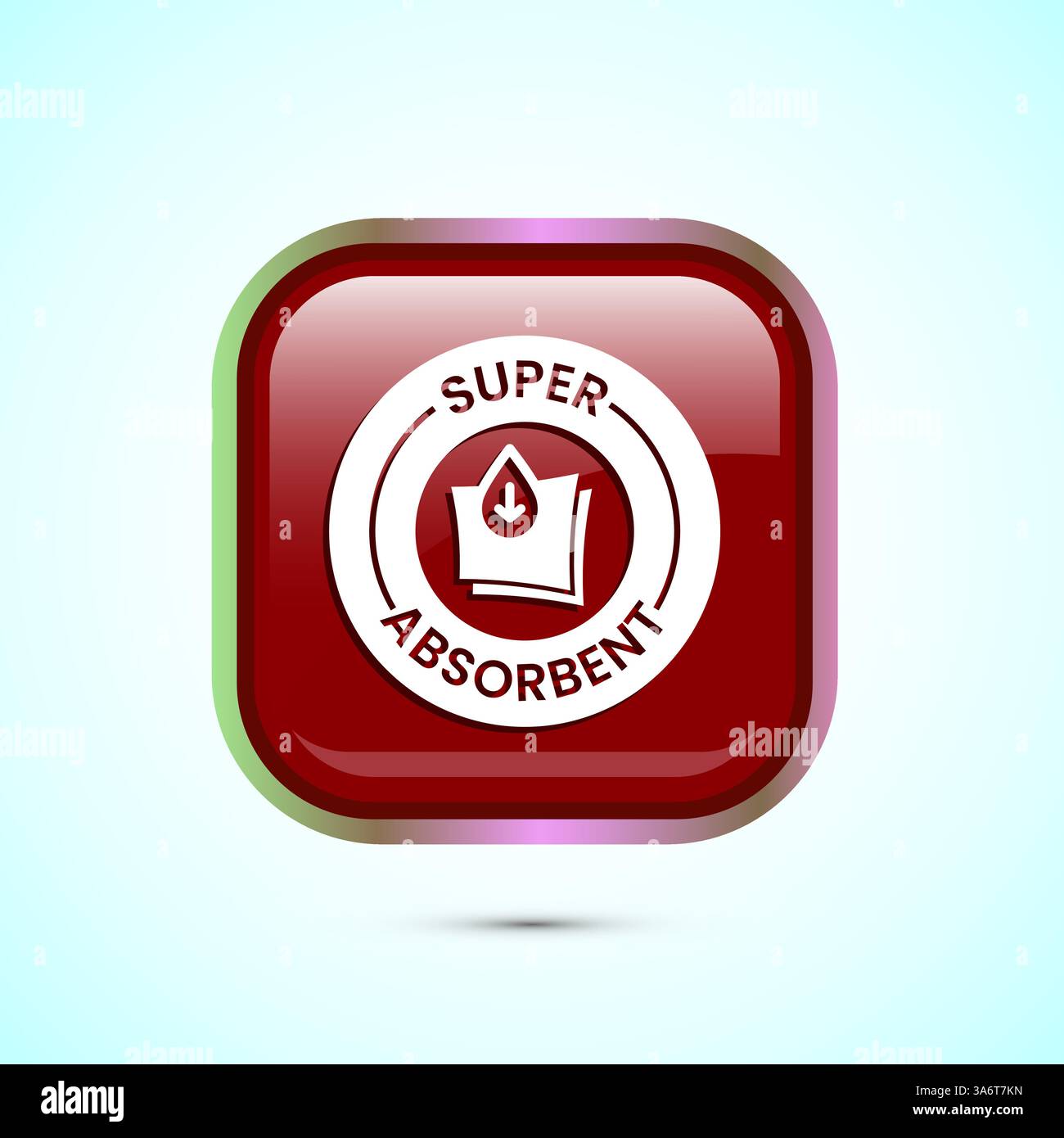 Water absorbent icon design illustration, Water drop absorb sign ...