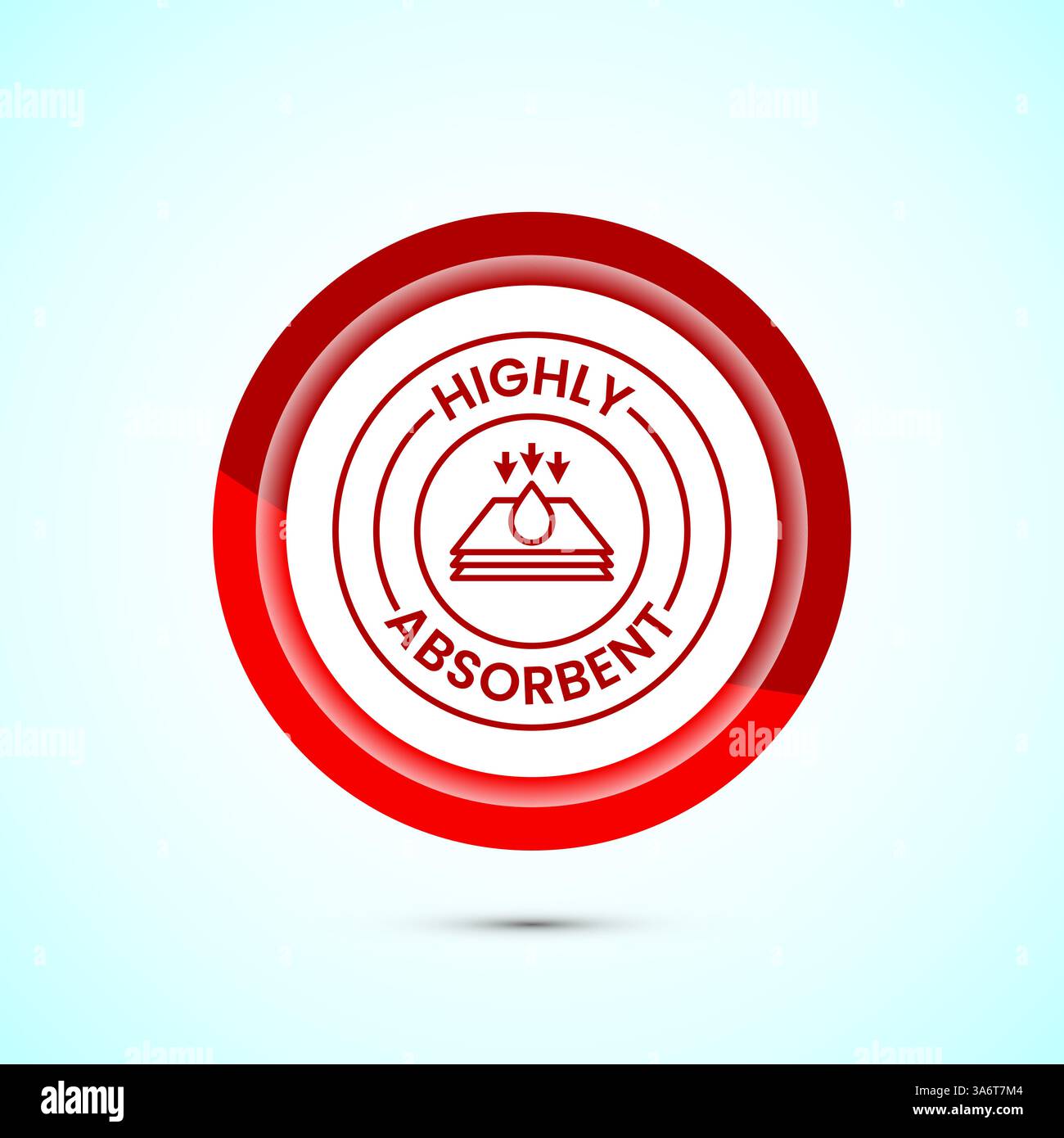 Water absorbent icon design illustration, Water drop absorb sign ...