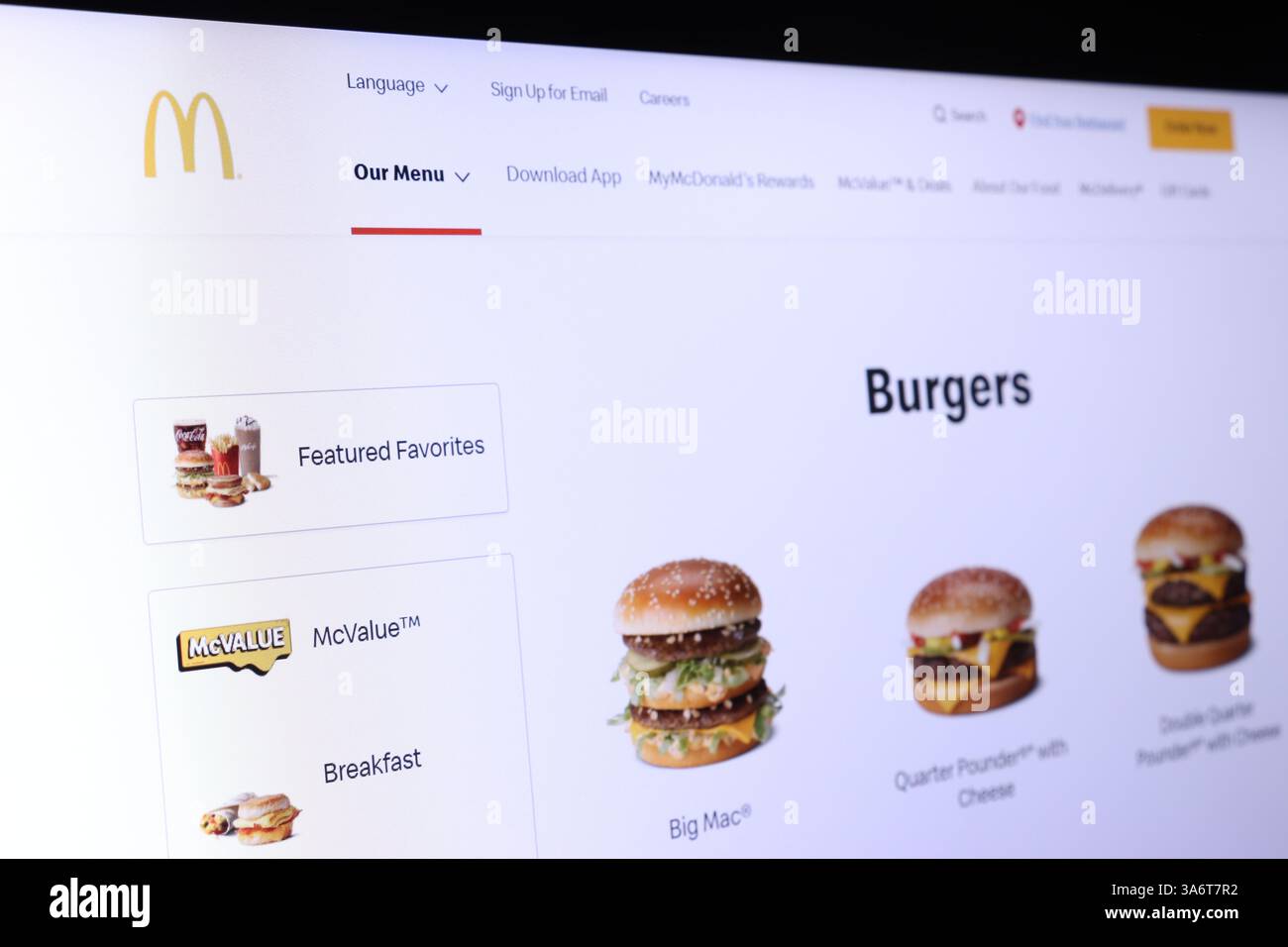 Mcdonald's menu worldwide hi-res stock photography and images - Alamy