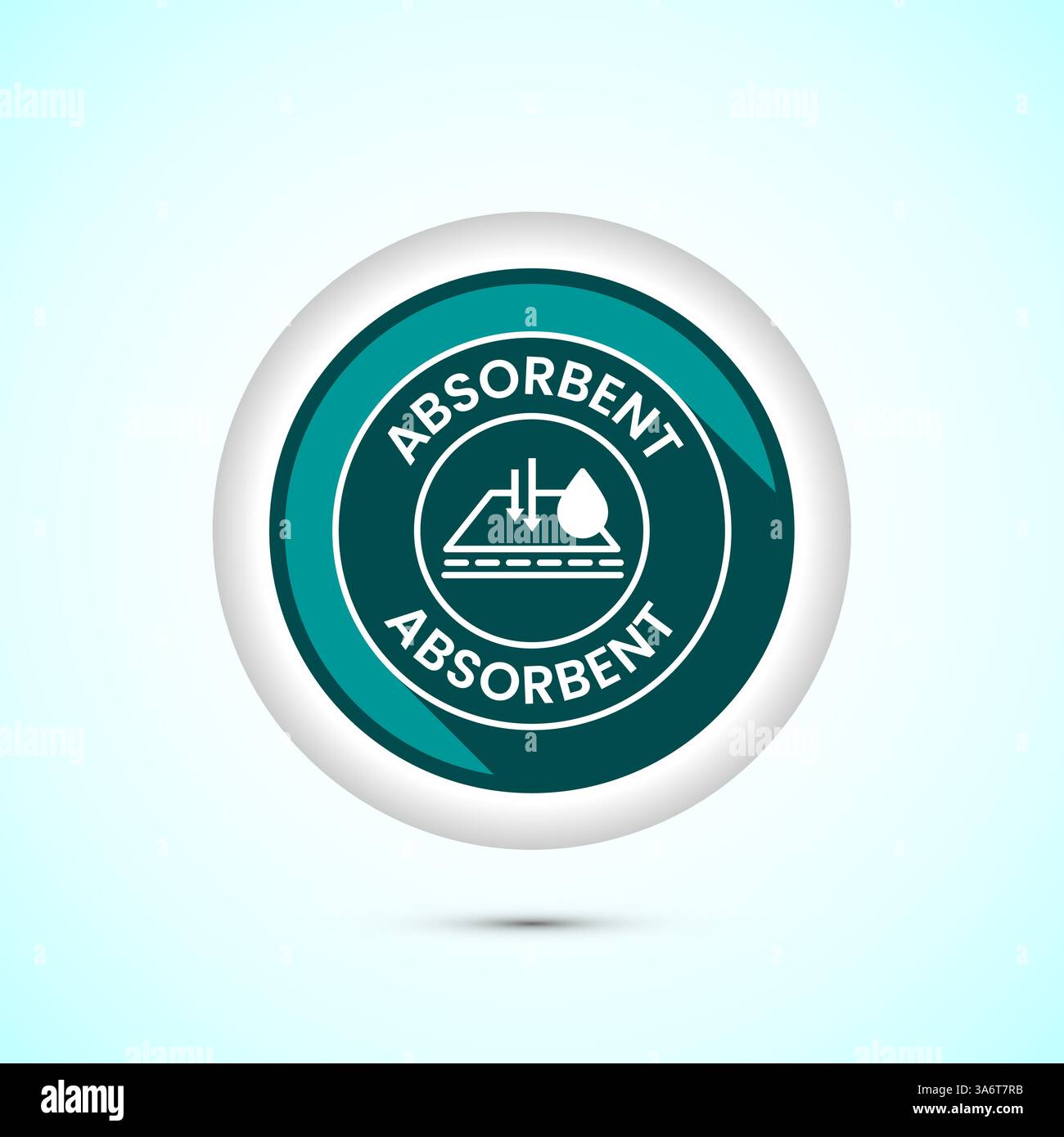 Water absorbent icon design illustration, Water drop absorb sign ...