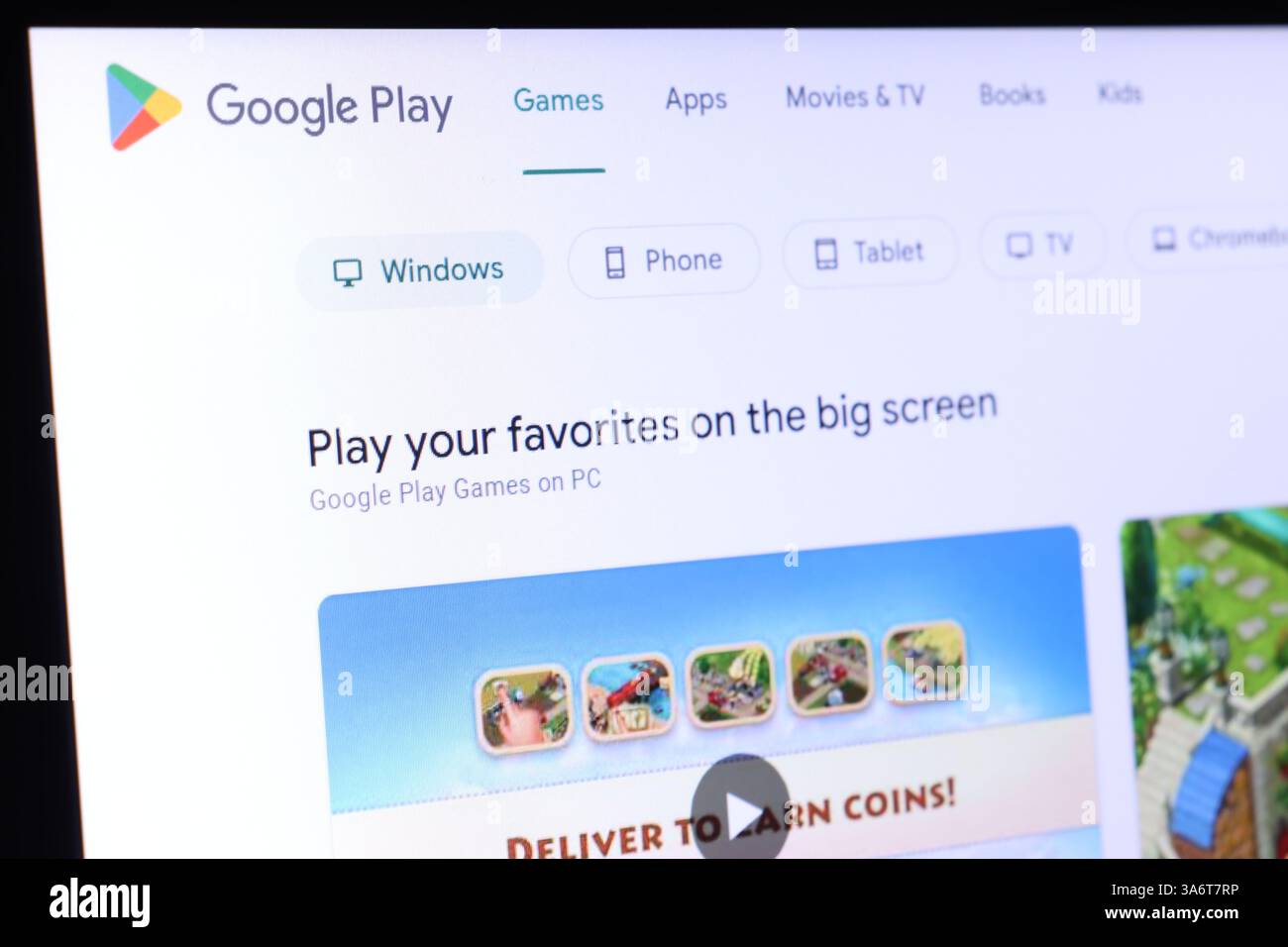 Google play games on pc interface with app icons and navigation options ...