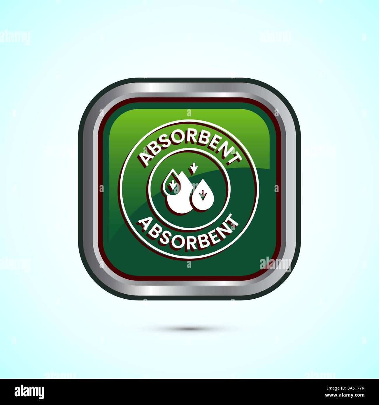 Water absorbent icon design illustration, Water drop absorb sign ...