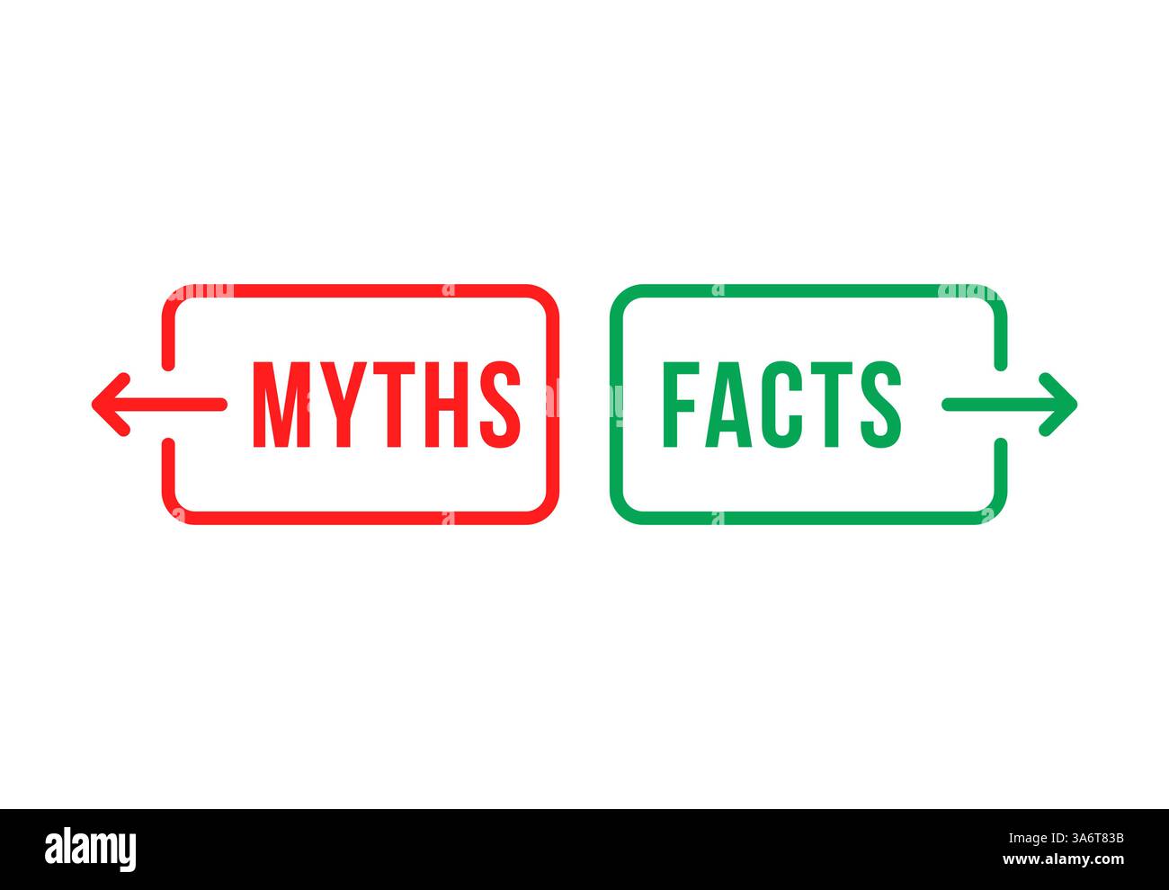 two thin line myths and facts button Stock Vector Image & Art - Alamy