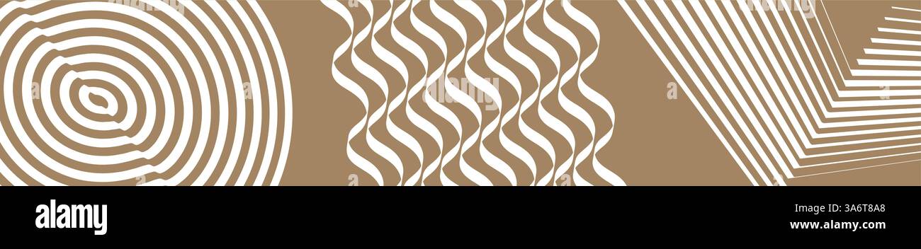 Abstract Striped Background With Ripple Effect Pattern With Optical Illusion 3d Vector