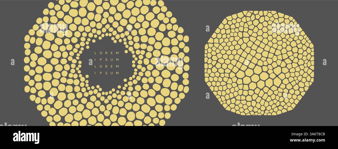 Elements Made Of Uneven Spots Blobs Specks Of Various Size Scientific Illustration With Cells