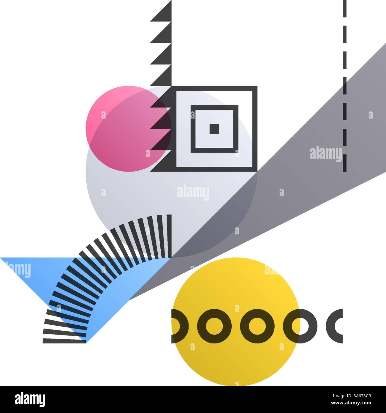 Art composition of flat colorful vector shapes. Abstract transparency geometrical background ...