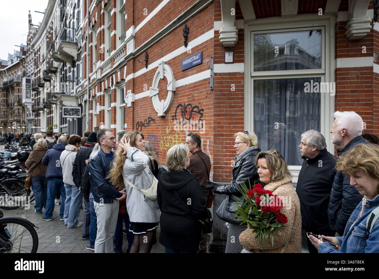 AMSTERDAM - Interested people at the DeLaMar Theater for the farewell ...