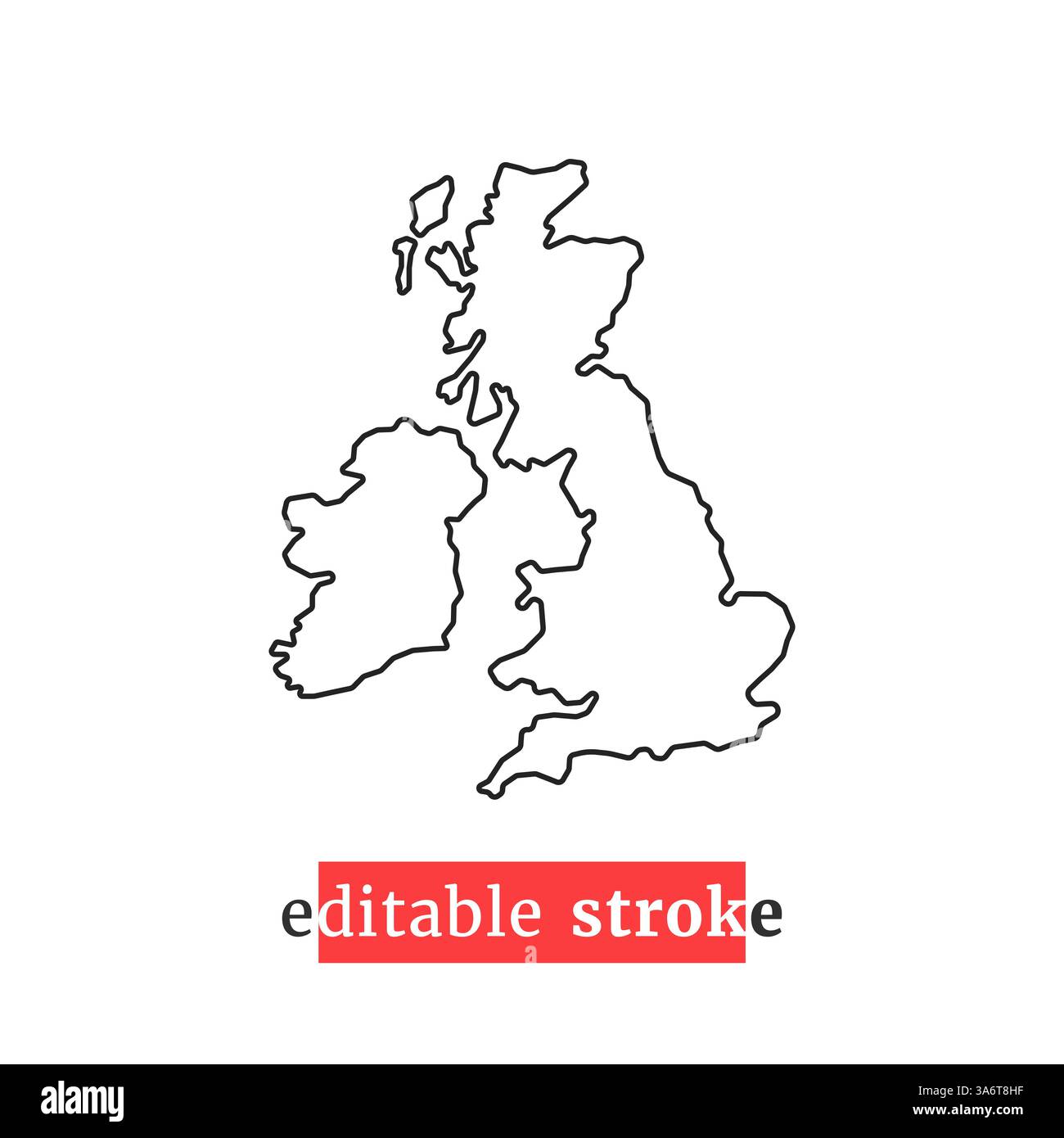 minimal editable stroke uk map icon Stock Vector Image & Art - Alamy