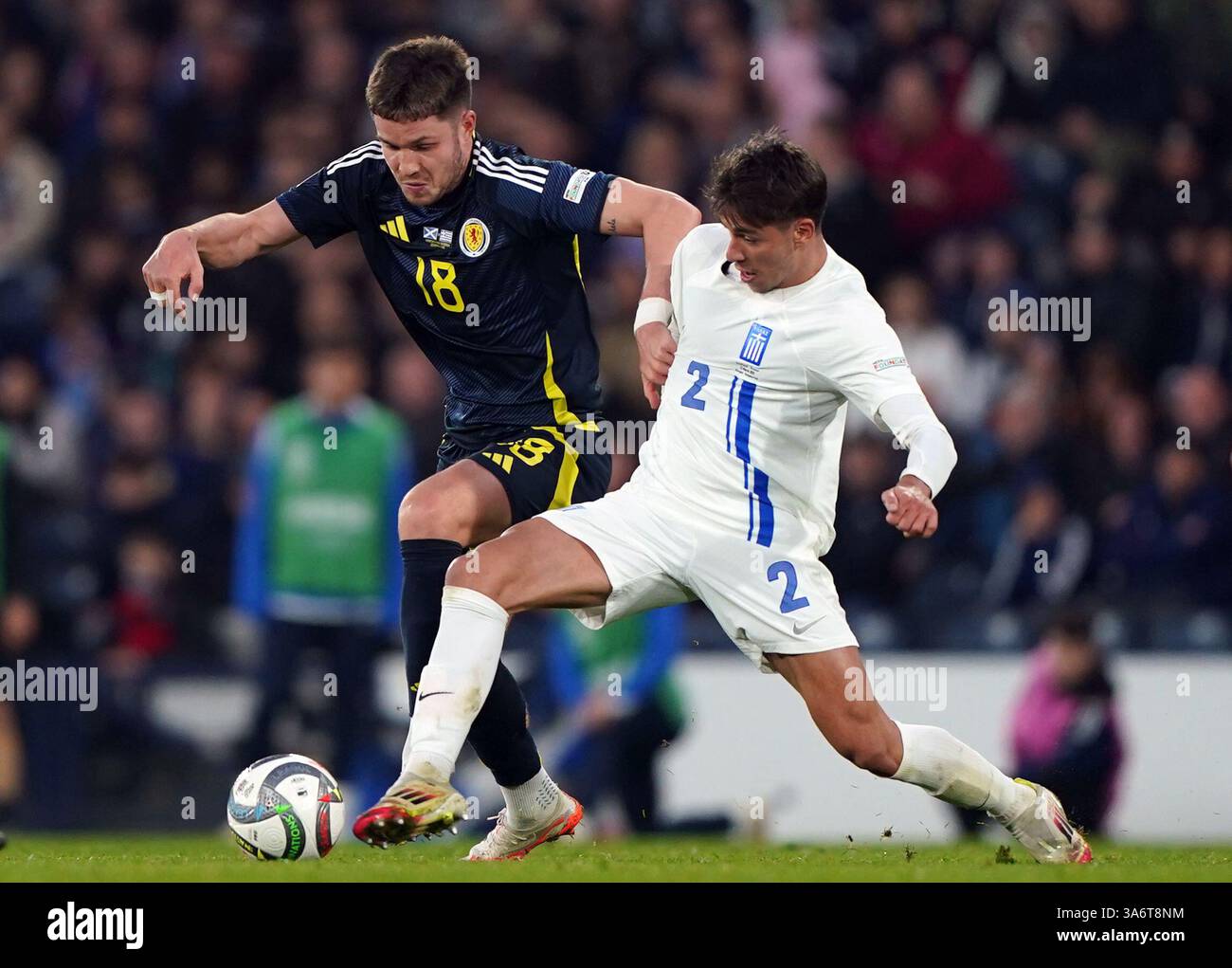 Scotland's George Hirst? and Greece's Giorgos Vagiannidis (right ...