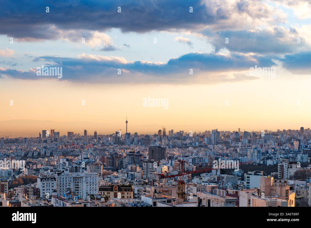 Tehran city in early Sprint. The capital of Iran is a dense city with ...