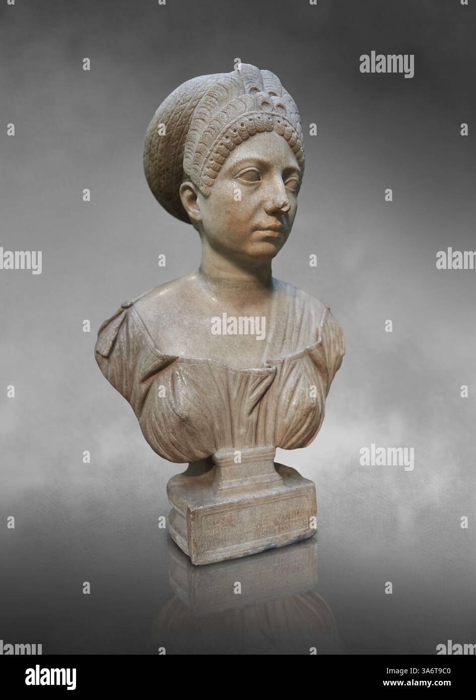 Roman marble statue head of Claudia Olympias daughter of Tiberius with ...