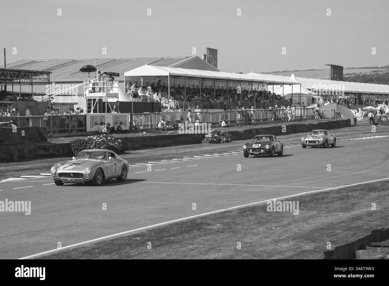 1 red 1 white car Black and White Stock Photos & Images - Alamy