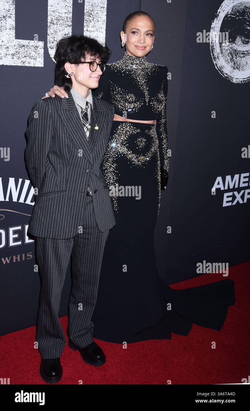 Jennifer Lopez and her daughter Emme at the opening night of Othello on ...