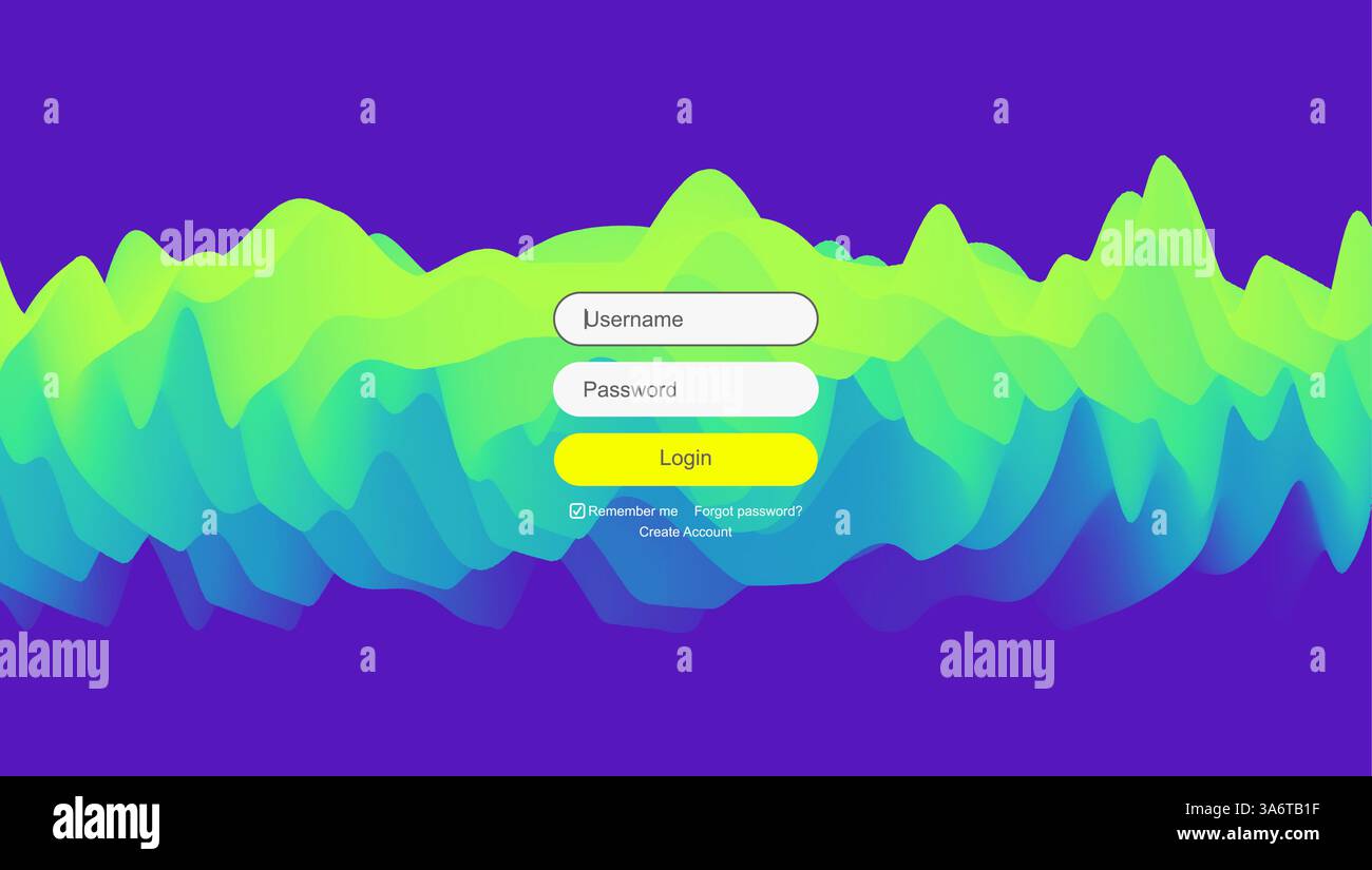 Login user interface. Modern screen design for mobile app and web ...