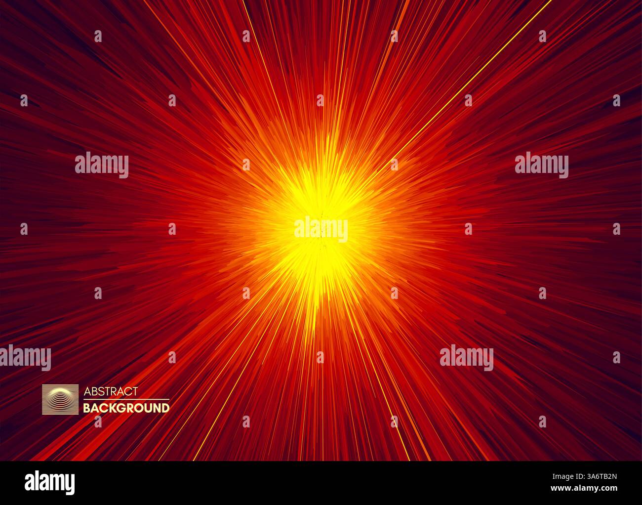Background with explosion. Starburst dynamic lines. Solar or starlight ...