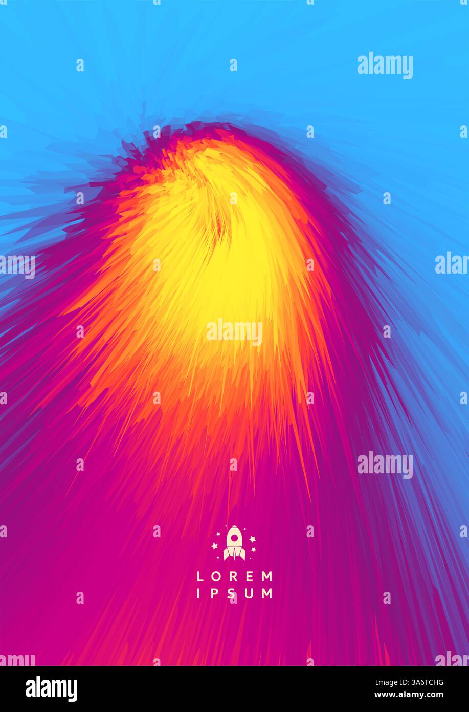 Flying meteor. Cosmic object. Futuristic design. Abstract background. 3D Vector illustration ...