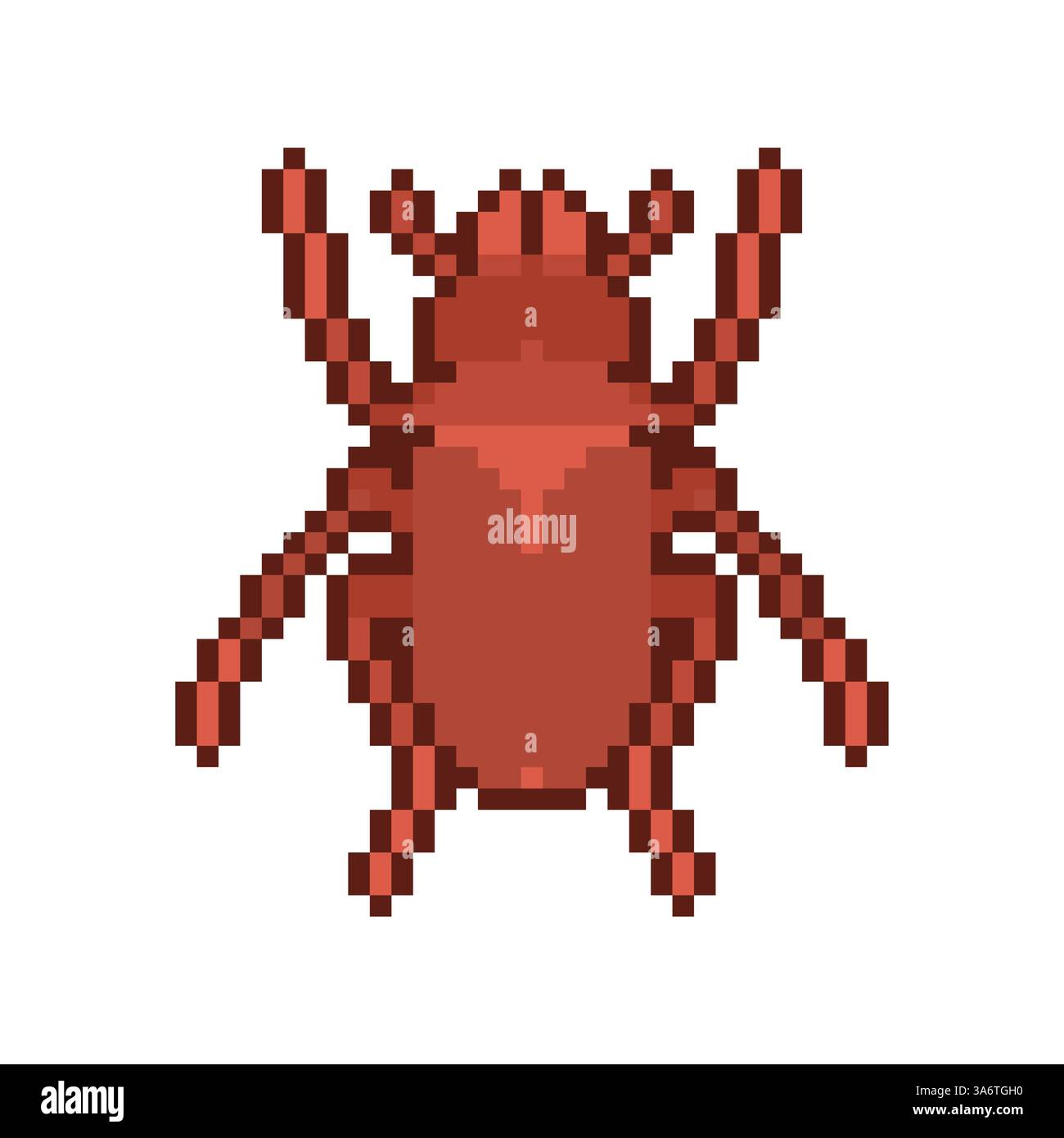 Bug pixel art. 8 bit Beetle insect Vector illustration Stock Vector ...