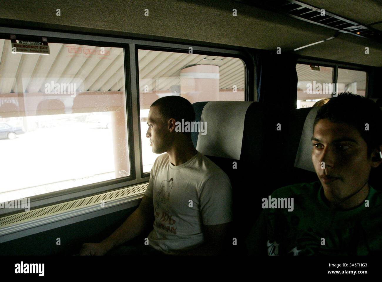 Oct. 29, 2008 - Joshua Owens, left, and Adrain Munoz on board the ...