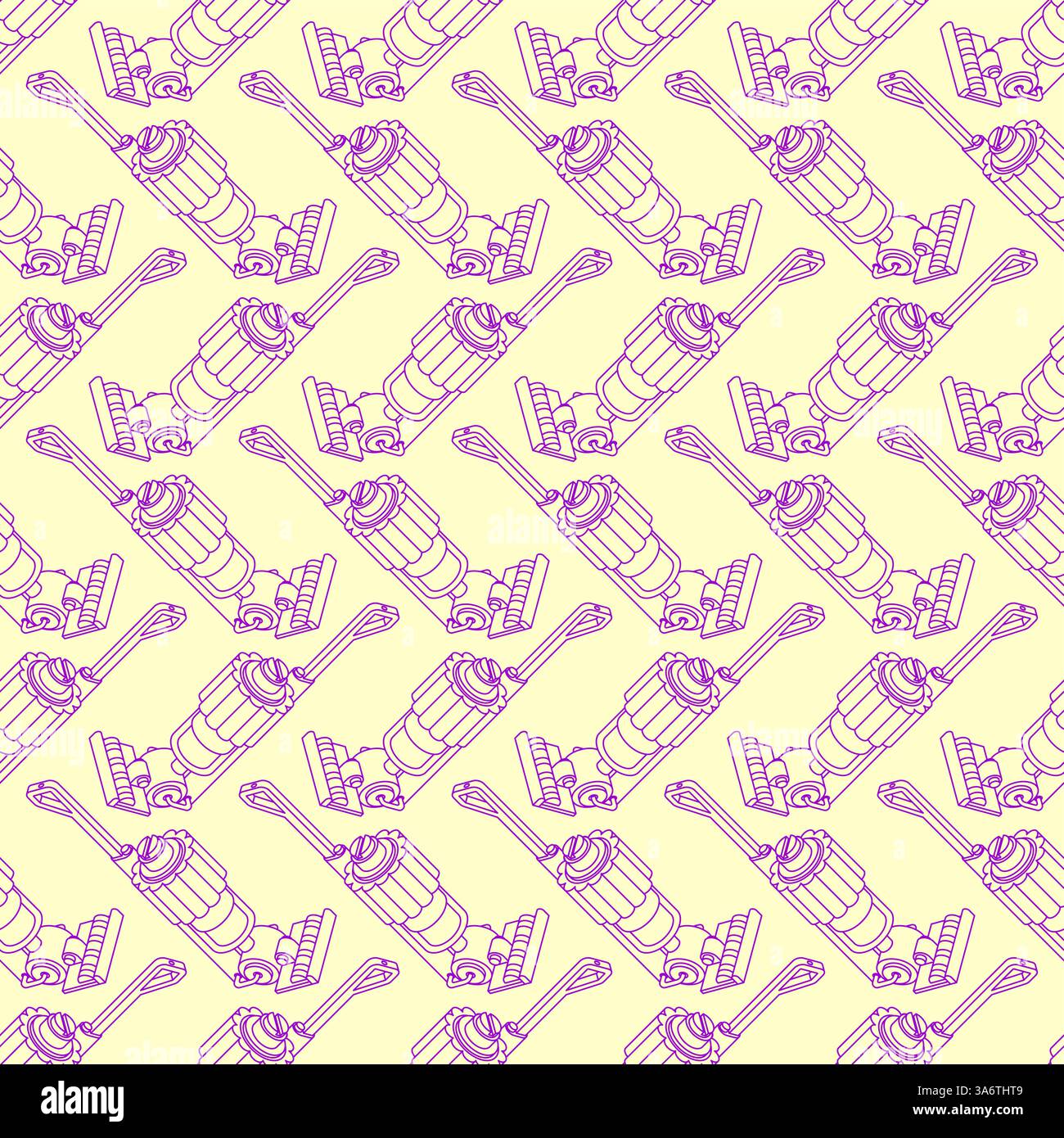 Handheld Vacuum Cleaner pattern seamless. House cleaning machine ...